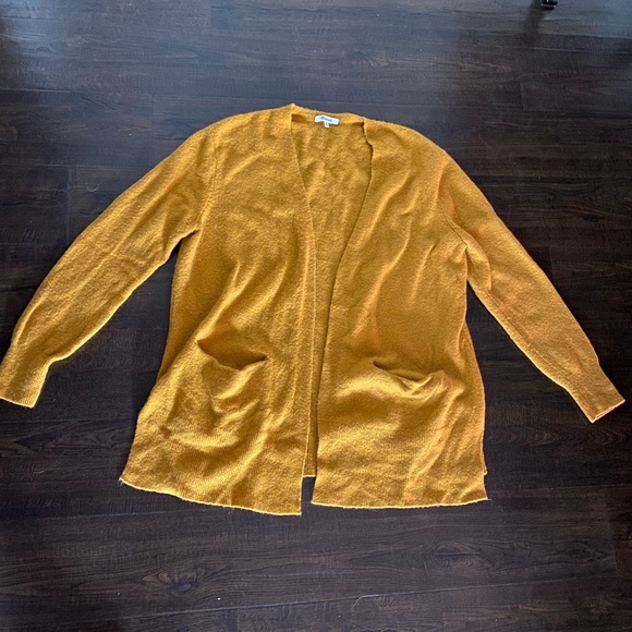 Madewell | Sweaters | Madewell Womens Mustard Yellow Long Sleeve Open ...
